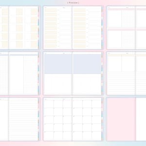 Pastel Digital Notebook | Notes Template for Note-taking | Kawaii Word ...