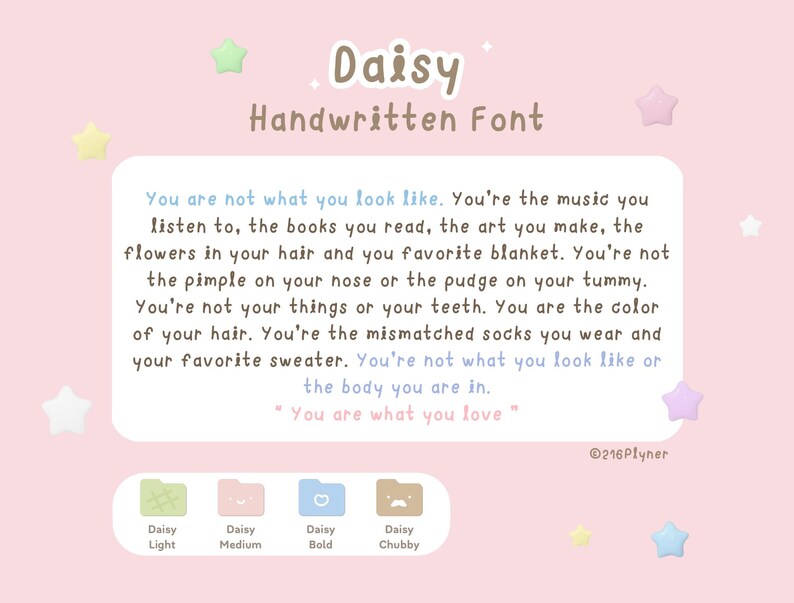 Daisy | Cute Handwritten Font for Digital Planning and Note-taking ...