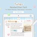 Tulips | Cute Handwritten Font for Digital Planning and Note-taking ...
