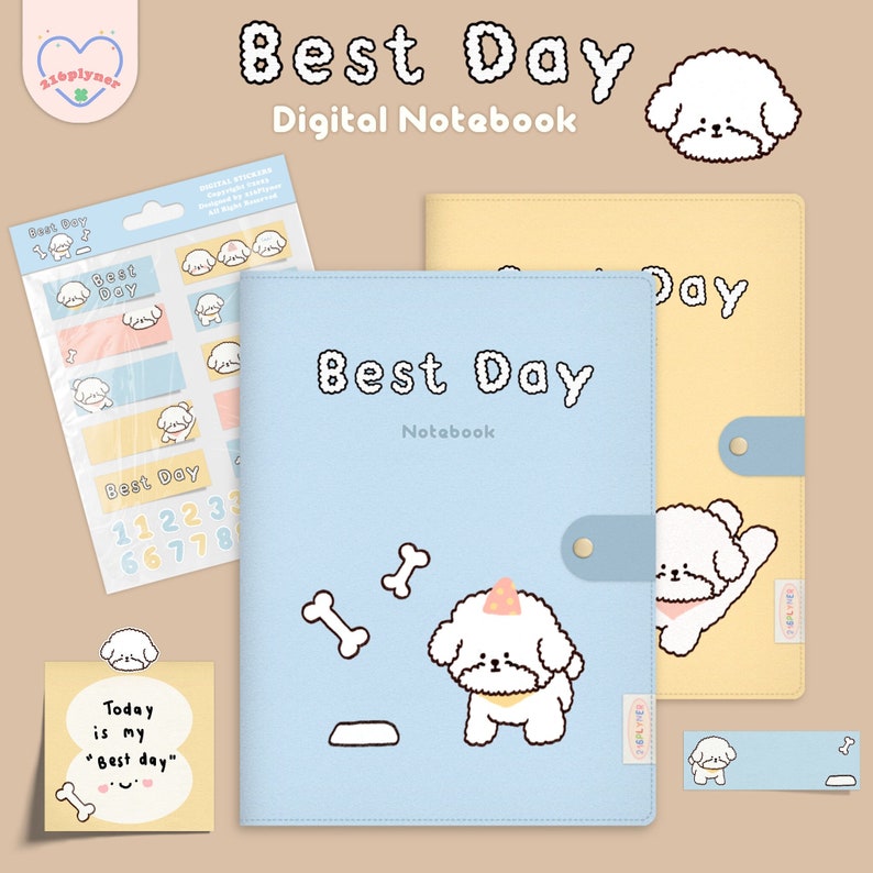 Best Day Digital Notebook With Hyperlinked | Digital Notes Template for ...
