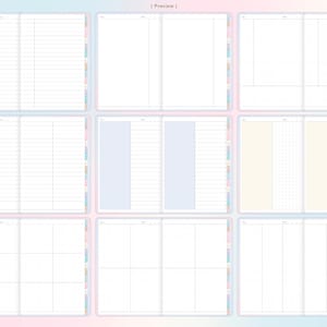 Pastel Digital Notebook | Notes Template for Note-taking | Kawaii Word ...