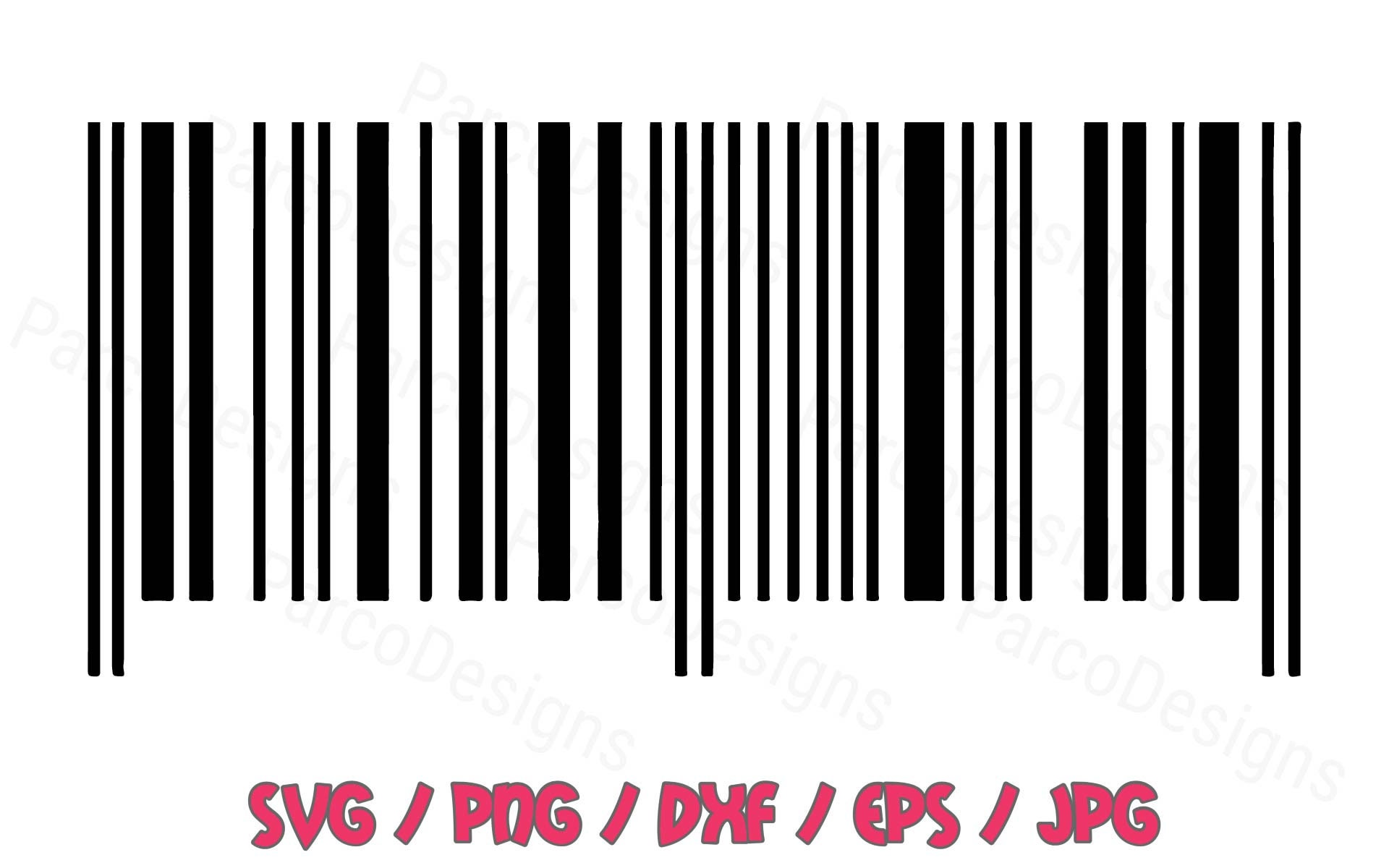 Barcode Svg Png Dxf Eps Jpg | Etsy
