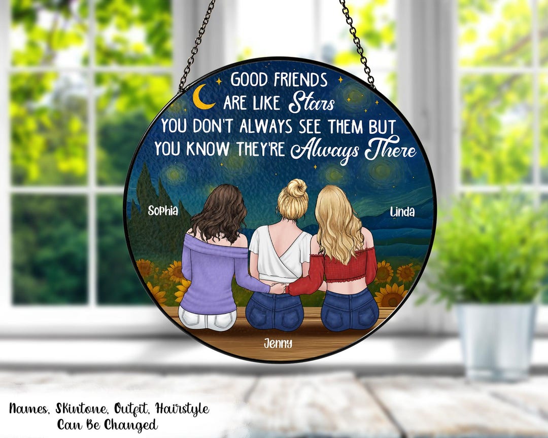 Personalized Stained Glass Suncatcher, Custom Window Hanging Decoration ...