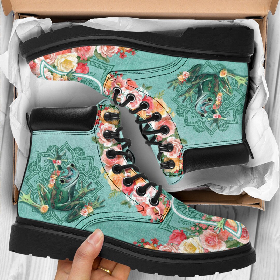 Frog Flower Animal All-season-boots Classic Boot, Spring Boots, Custom ...