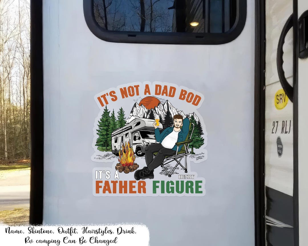 It's Not A Dad Bod It's A Father Figure, Personalized Car Decal, Father ...