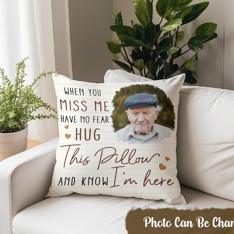 When You Miss Me Hug This Pillow - Etsy