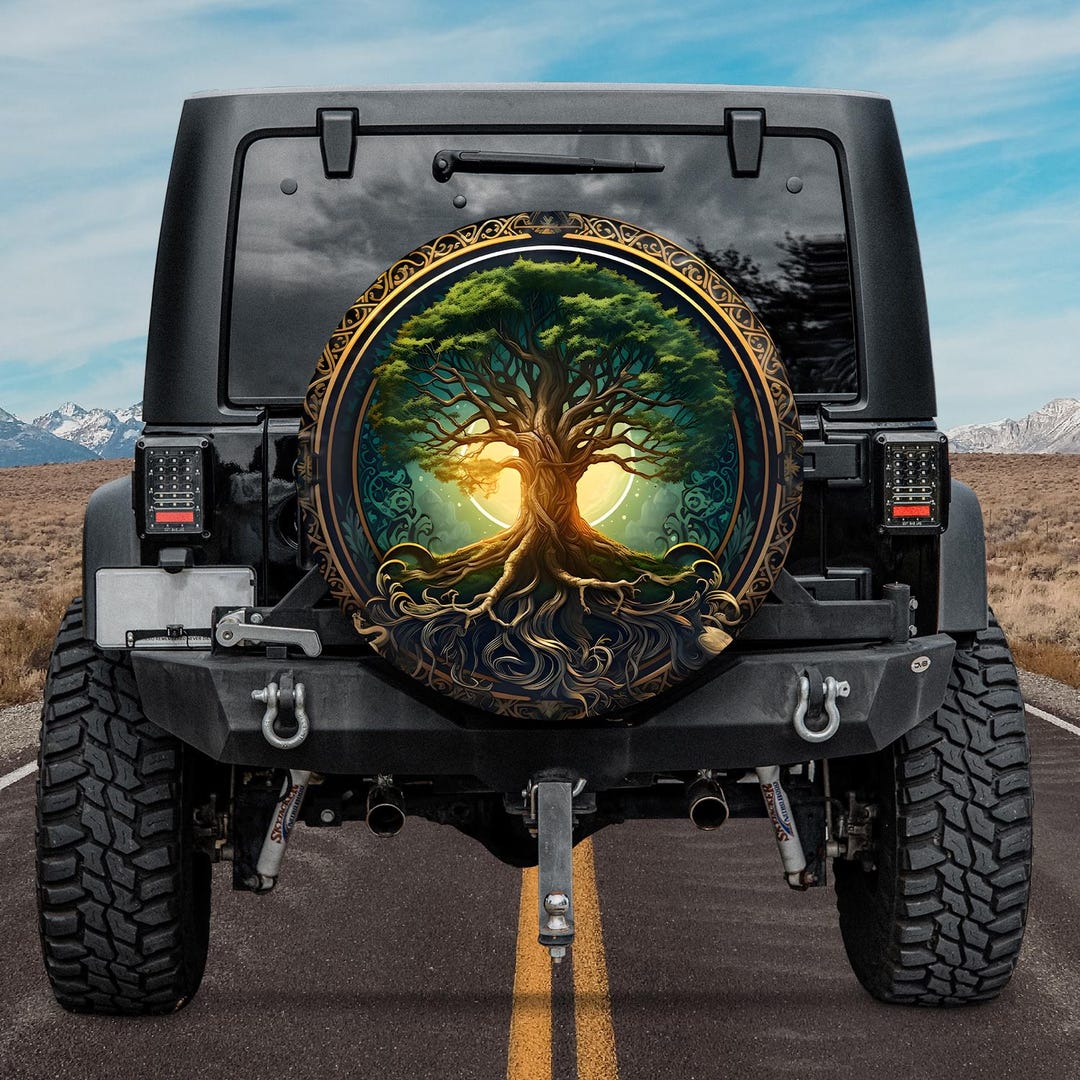 Yggdrasil Norse Mythology Tree of Life Spare Tire Cover, Wedding ...