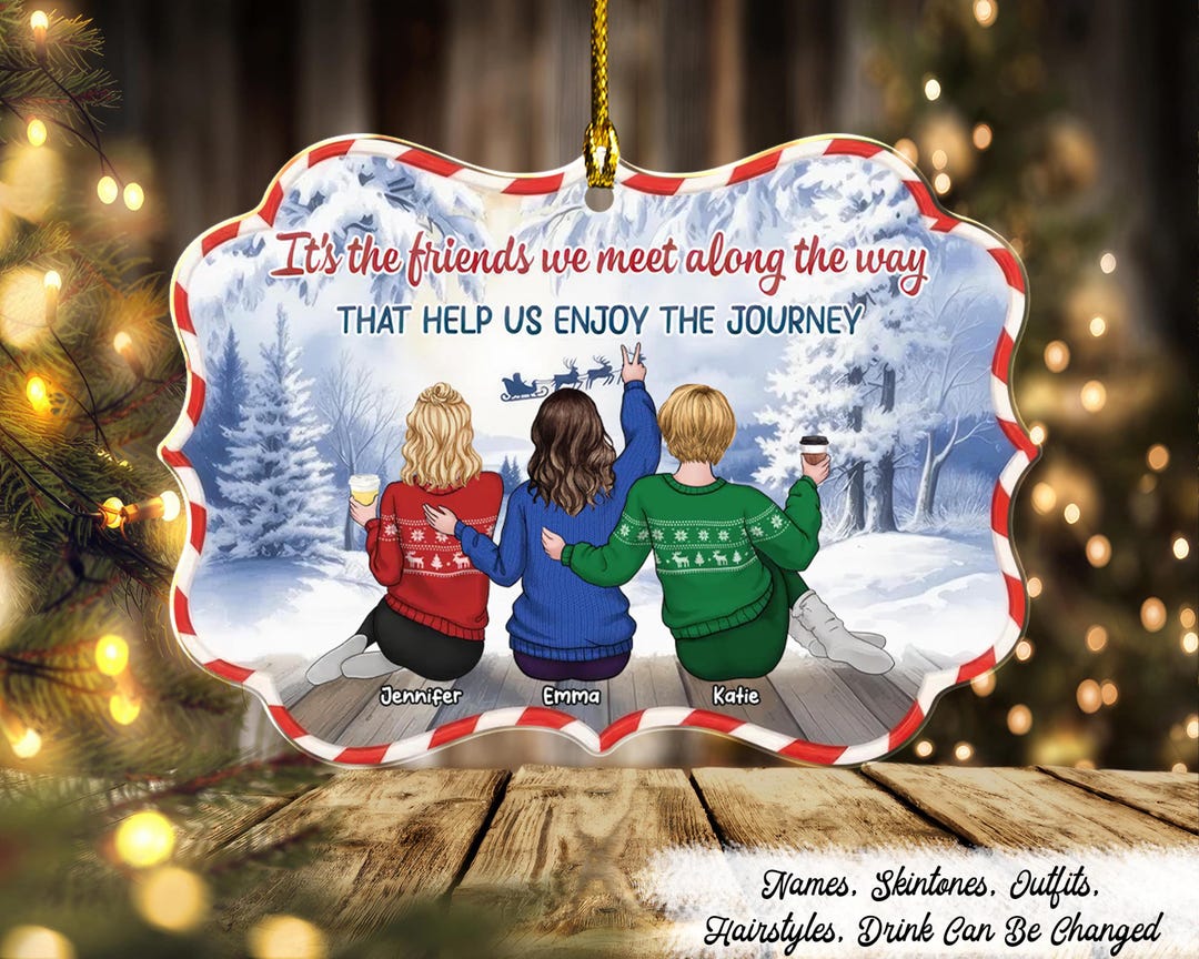 Personalized Group Friendship Ornament, Group of Friends Ornament ...