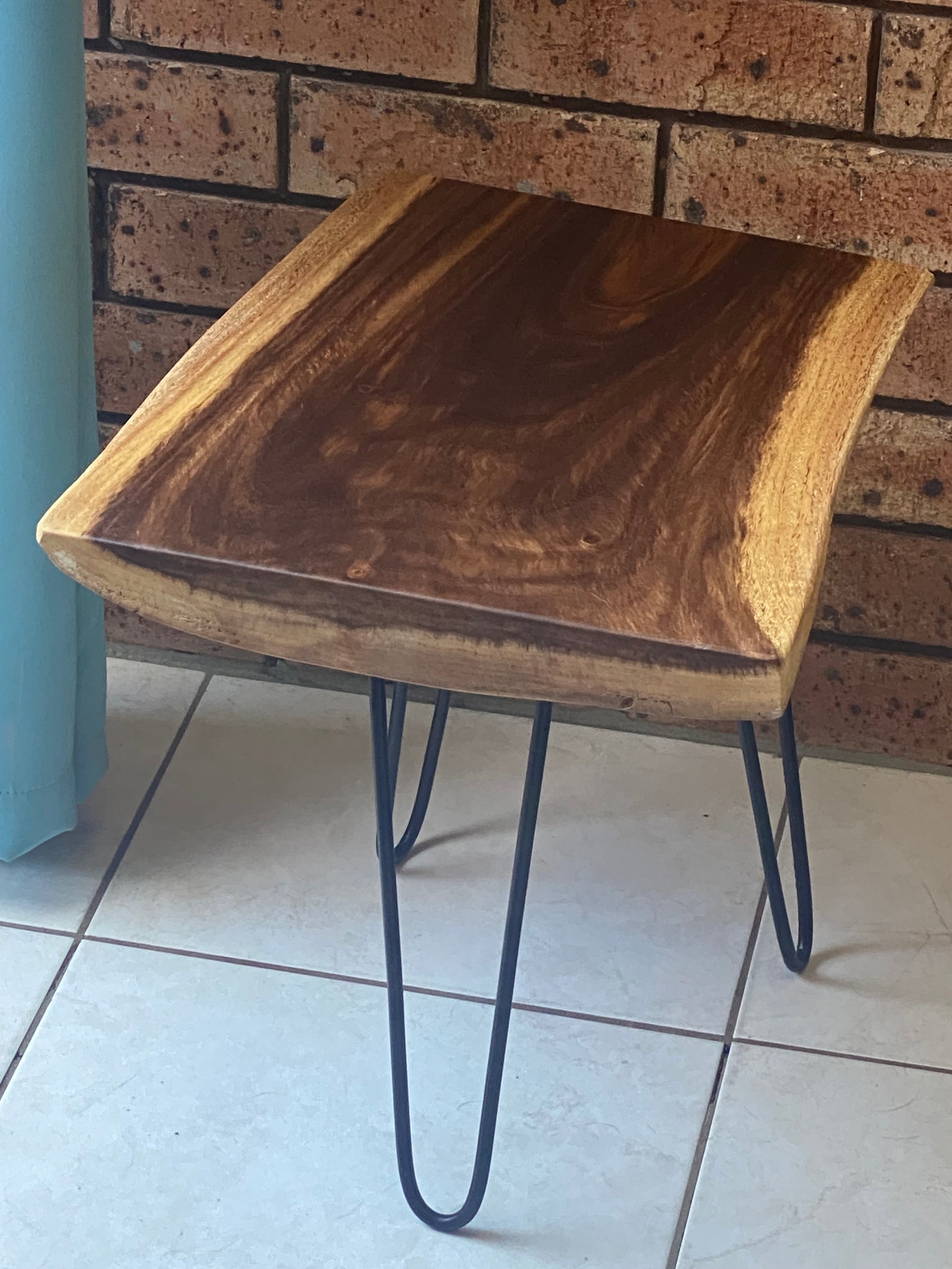 Live Edge Wooden Side Table / Corner Table / Plant or Book Stand ...