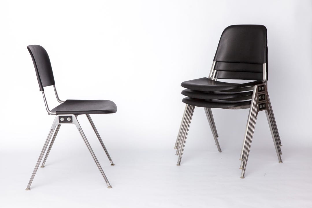 Set of 4 Vintage Knoll Stacking Chairs, Model 1601 by Don Albinson ...