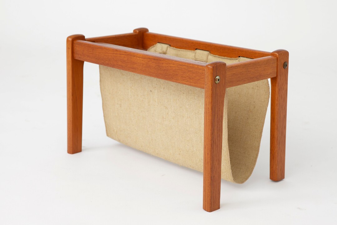Midcentury Danish Teak Magazine Rack | Vintage Scandinavian Design ...