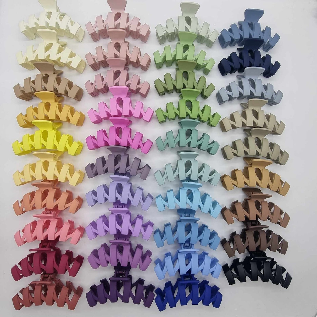Curved Zig Zag Claw Clips, Hair Claws, Hair Accessories, Thick Hair - Etsy
