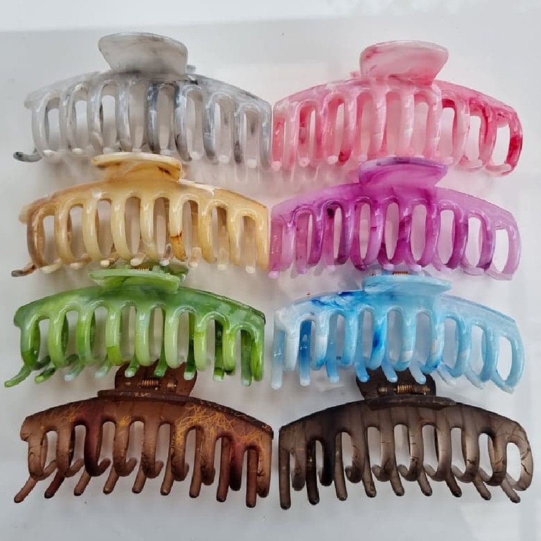 Claw Clips - Marble Hair Claws, Hair Claw, Large Claw Clips, Hair Claws ...