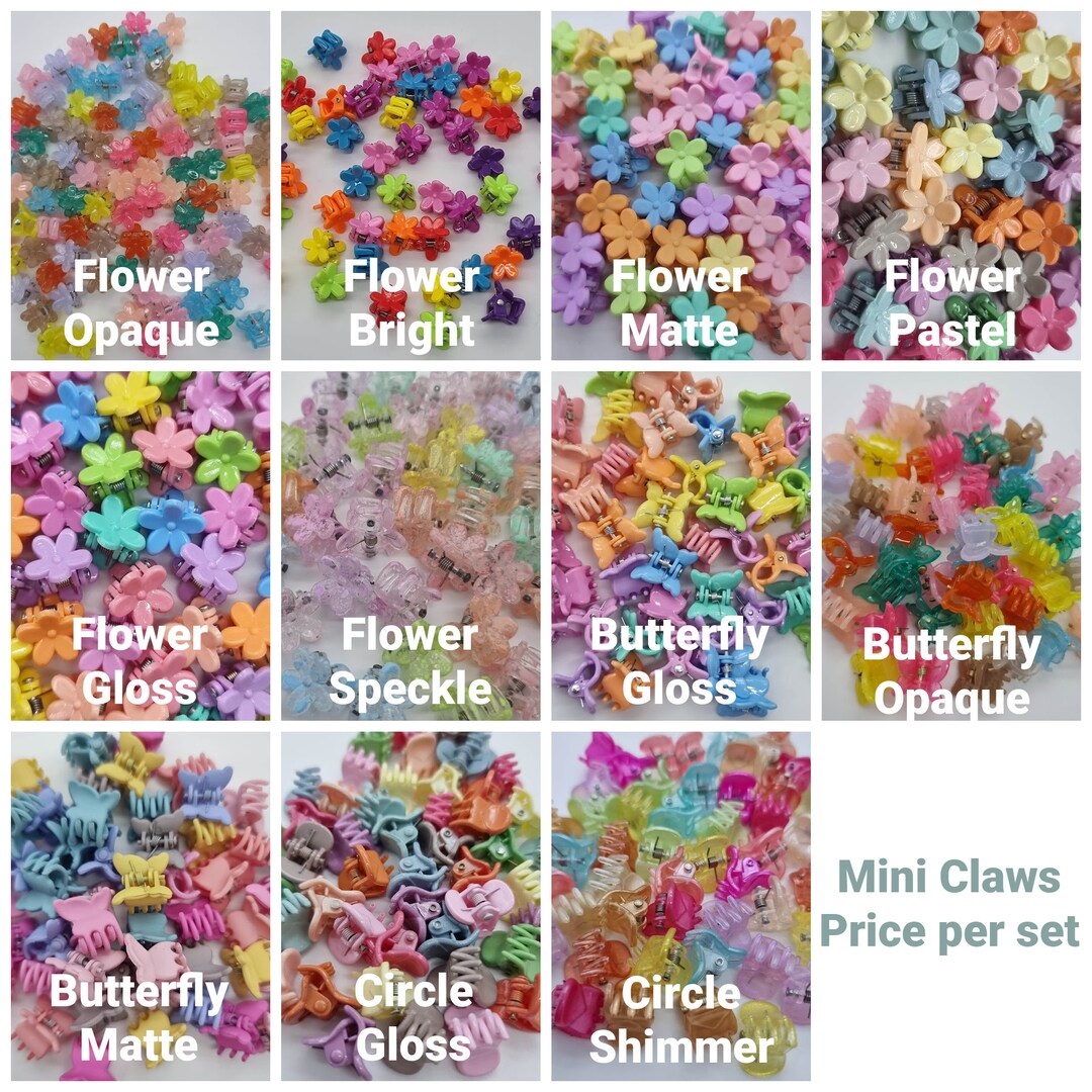 Mini Claw Clip Set, Hair Claws, Hair Accessories, Flower Clip ...