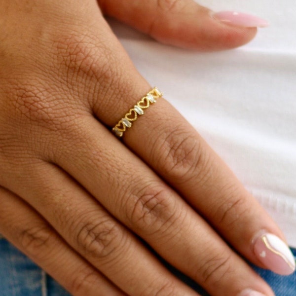 Dainty Heart Ring - Etsy