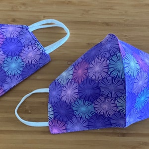 Purple Spirals - Cotton Face Mask - Etsy