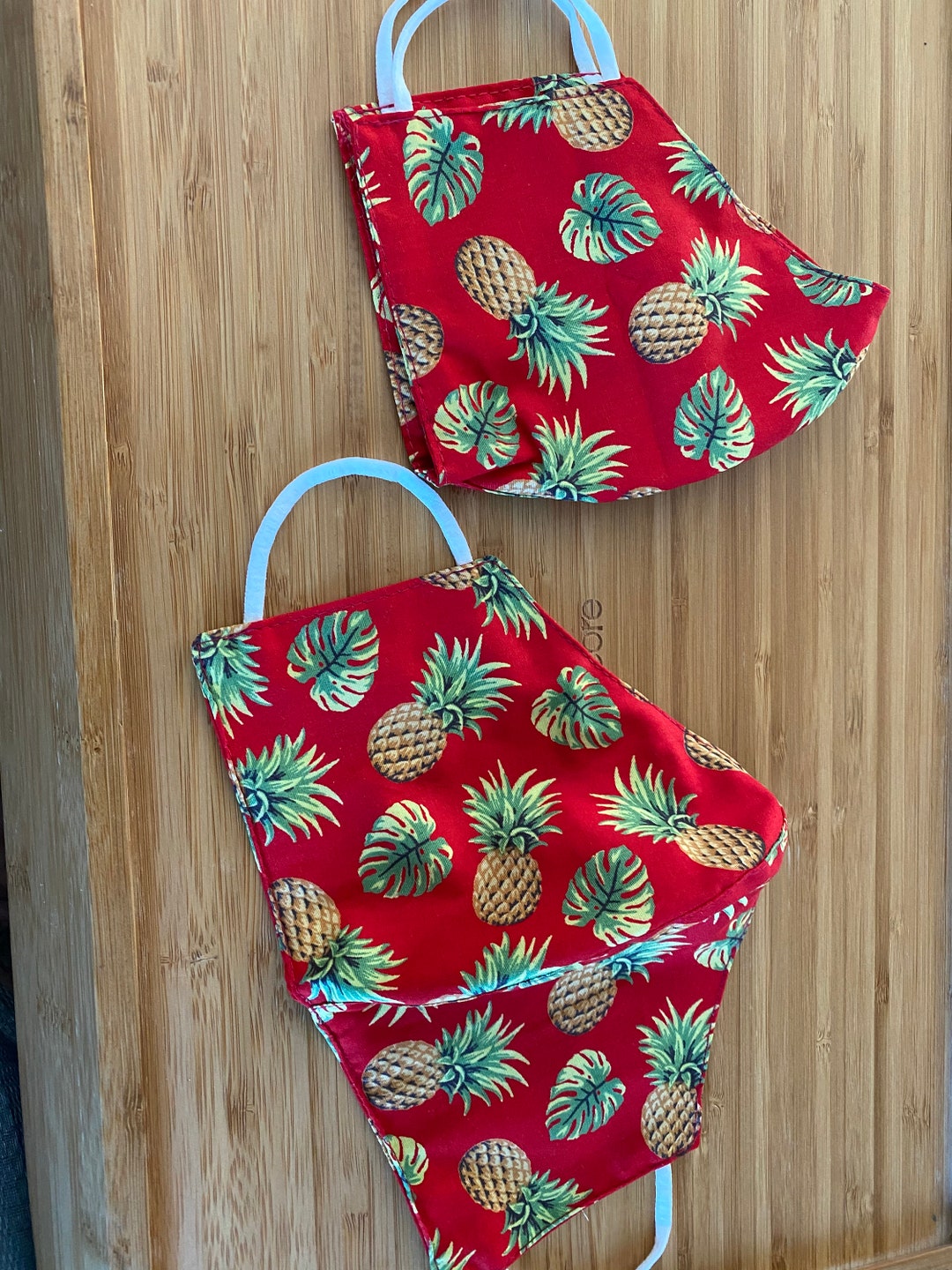 Small Red Pineapples Cotton Face Mask - Etsy