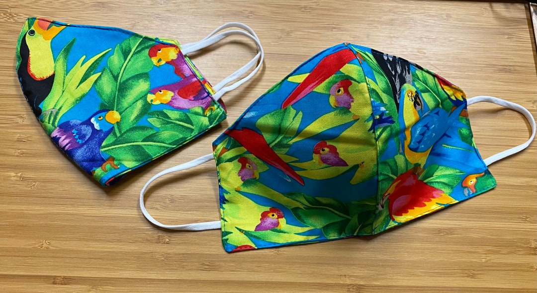 Paradise Parrots- Cotton Face Mask - Etsy