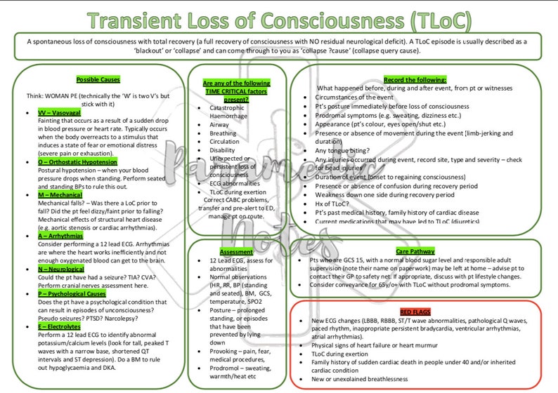 Transient Loss of Consciousness (tloc) - Etsy