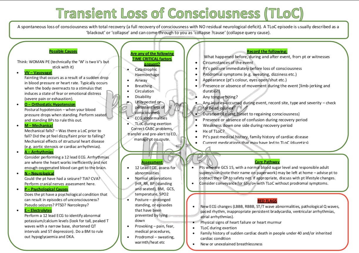 Transient Loss of Consciousness (tloc) - Etsy