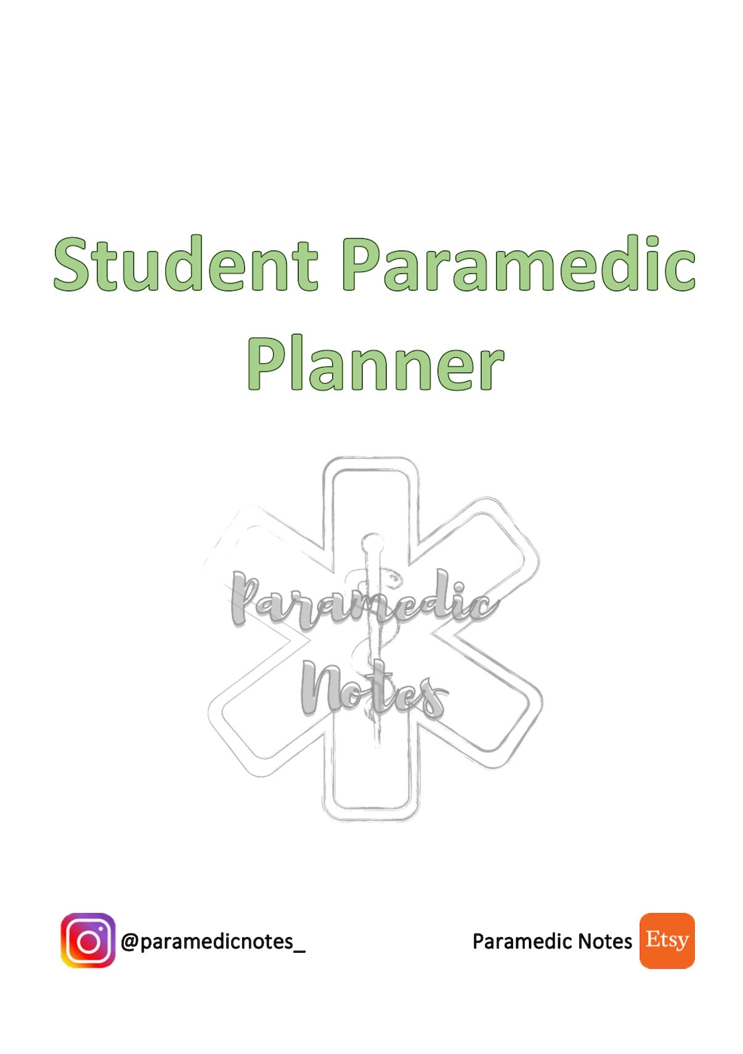 Student Paramedic Study Planner - Etsy