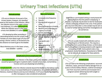 Urinary Tract Infections UTI Cystitis Urethritis Pyelonephritis Nursing ...