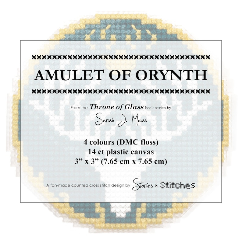 Amulet of Orynth Cross Stitch Pattern PDF Throne of Glass Sarah J Maas ...