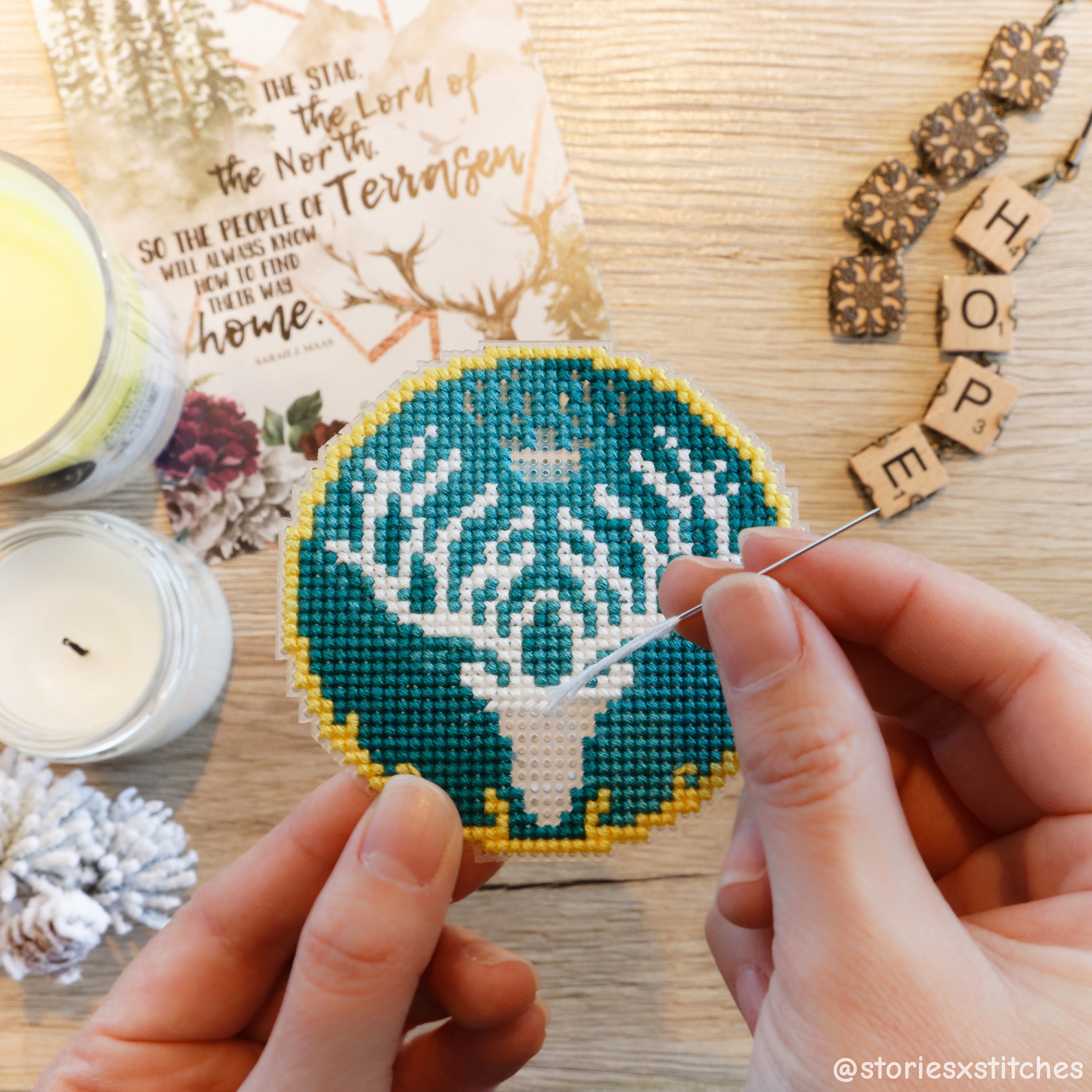 Amulet of Orynth Cross Stitch Kit - Throne of Glass - Sarah J Maas ...