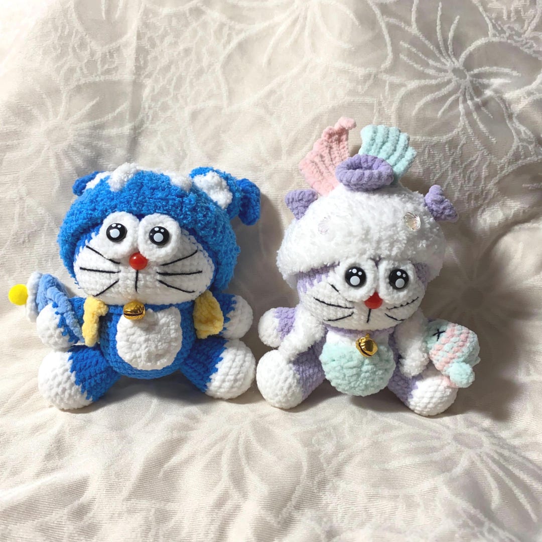 Crochet Cat, Doraemon Toy, Plushie Crochet, Amigurumi Totoro Finished ...
