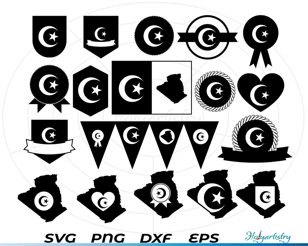 Algeria Flag Svg, Algeria Bundle, Algeria Waving Flag, Love Algeria ...