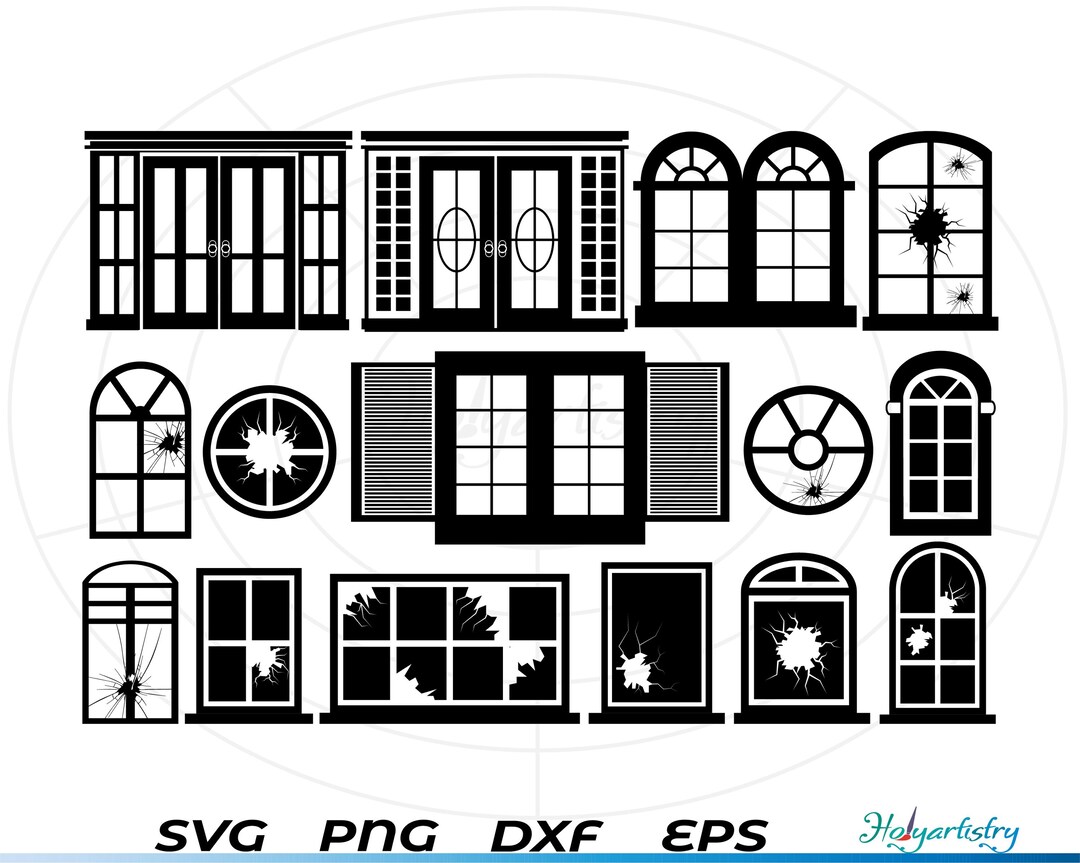 Broken Glass Svg, Cracked Glass, Silhouette , Broken Windows Clipart ...