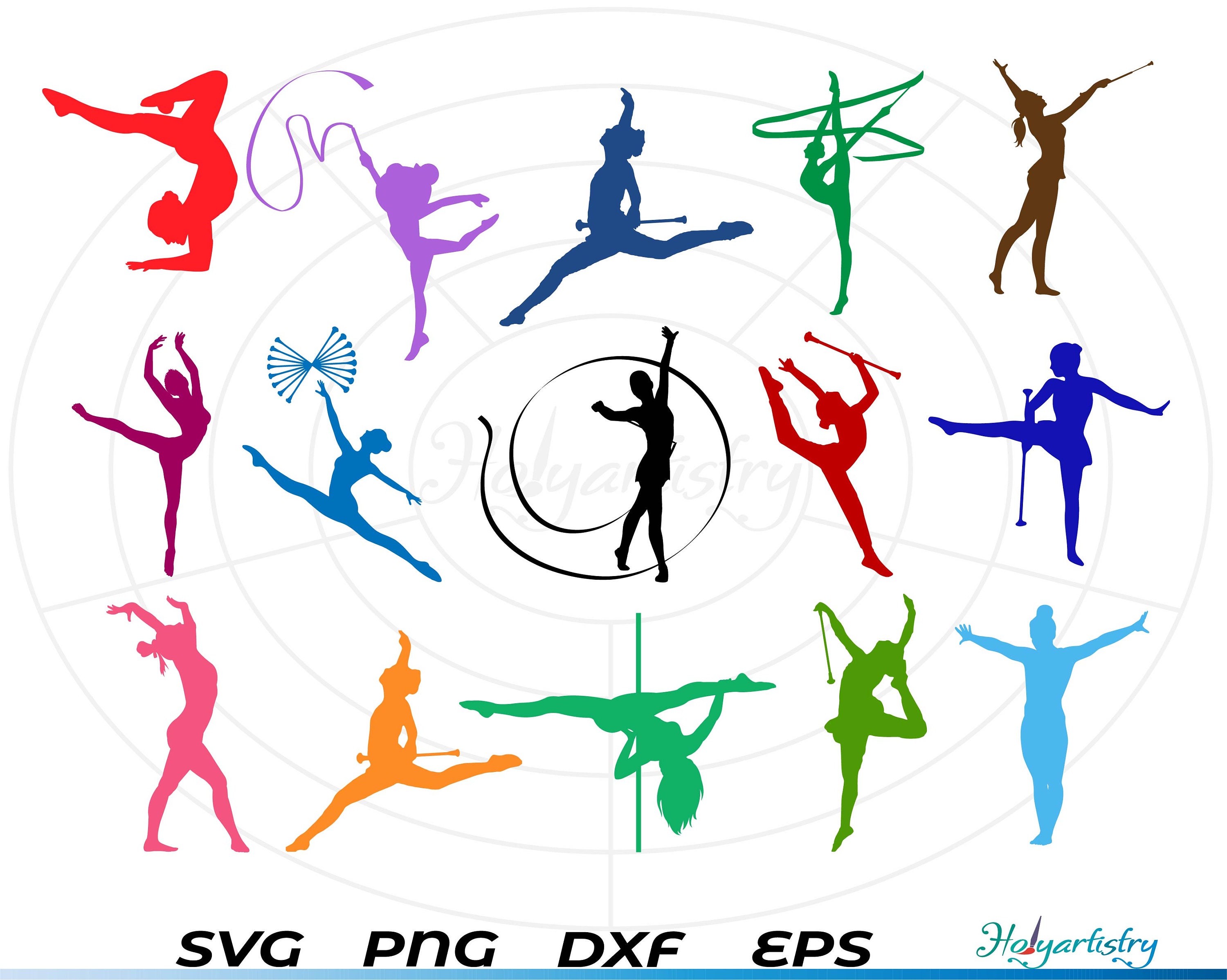 Baton Twirling Twirler Cuttable Design PNG DXF SVG & Eps File for ...