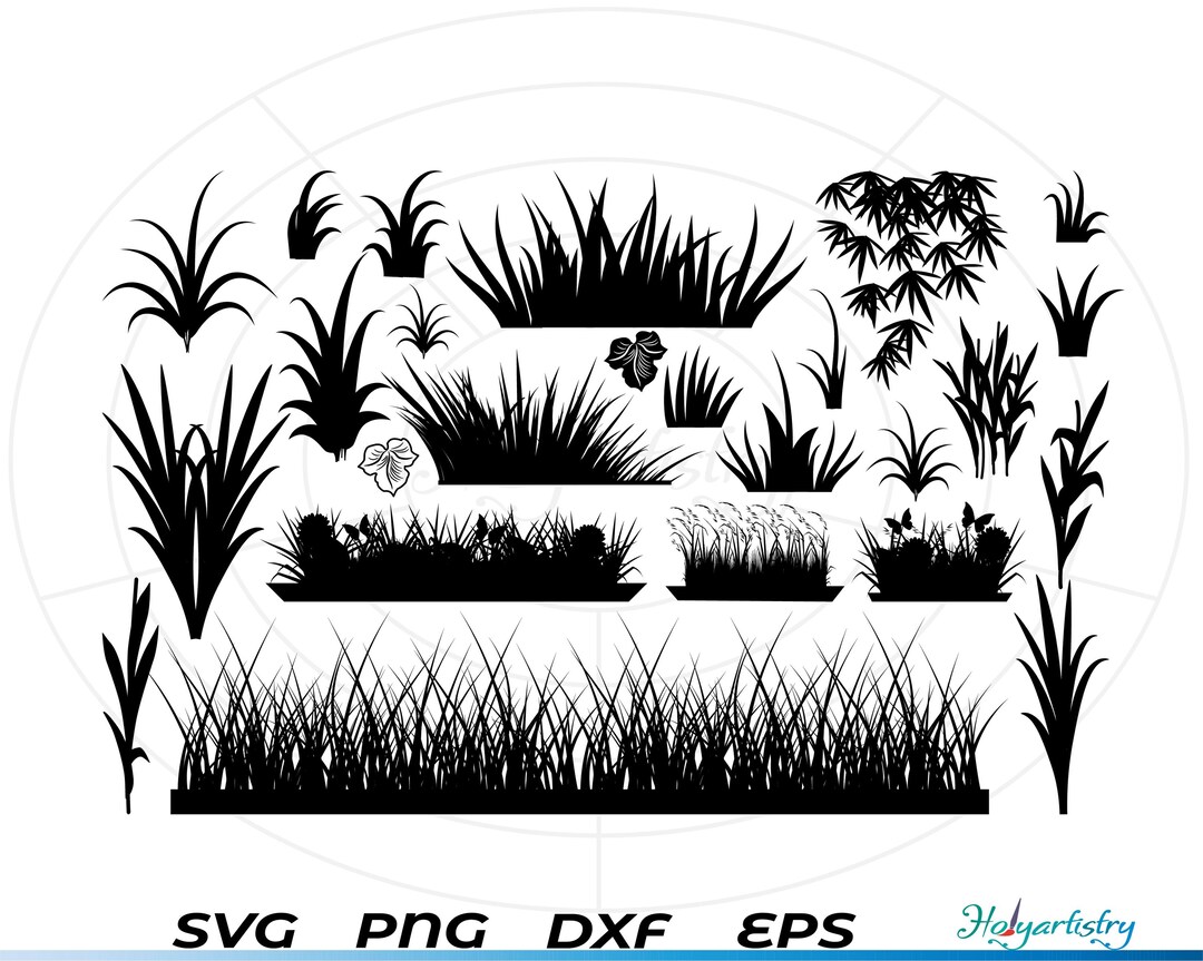 Grass SVG Bundle,grass Svg,png,gras Clipart,cut File,grass Svg Files for Cricut,vector ...