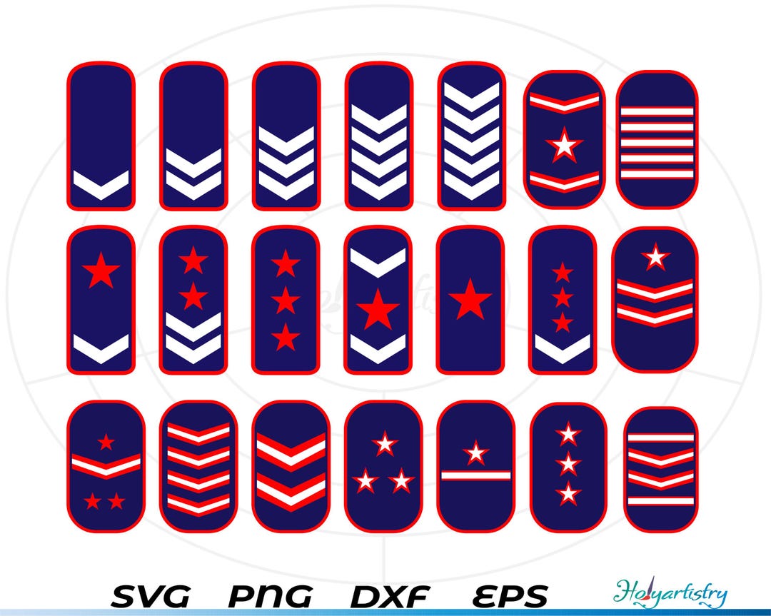 Us Army Rank, Insignia SVG, Ranking Clipart Cut File,cricut Silhouette ...