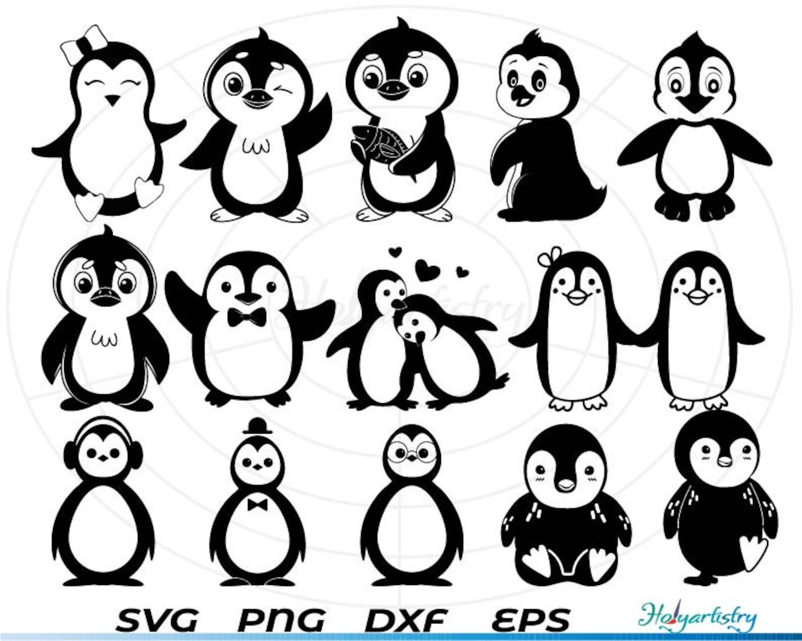 Penguin SVG, Penguin Clipart, Penguin Cut Files, Penguin Silhouette ...