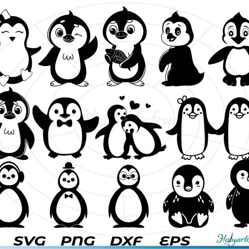 Penguin Svg - Etsy