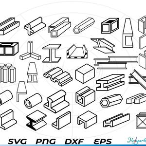 Steel Beam SVG, Construction, Building, Ironworker, Beam Svg, Clipart ...