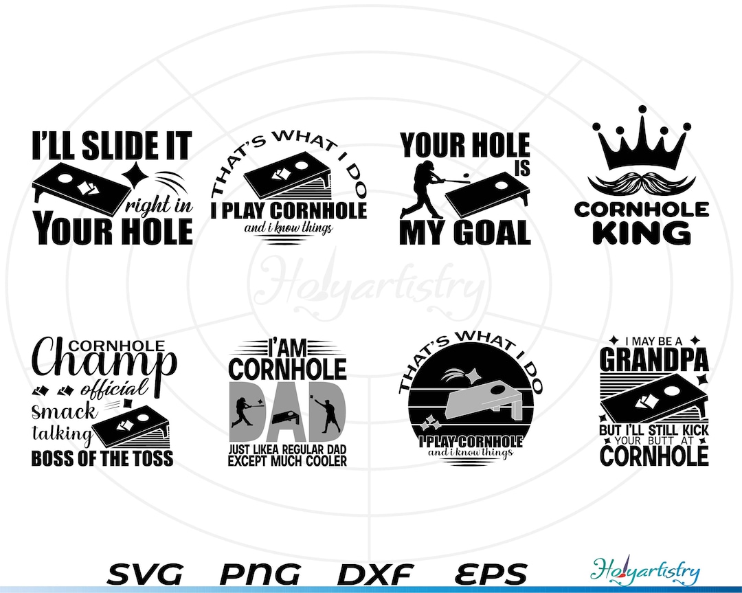 CORNHOLE SVG, Cornhole Cutting File for Cricut, Vector, Silhouette for ...