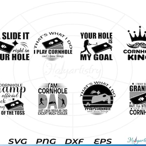 Cornhole Svg Clipart Cut Files for Silhouette Vector Dxf - Etsy