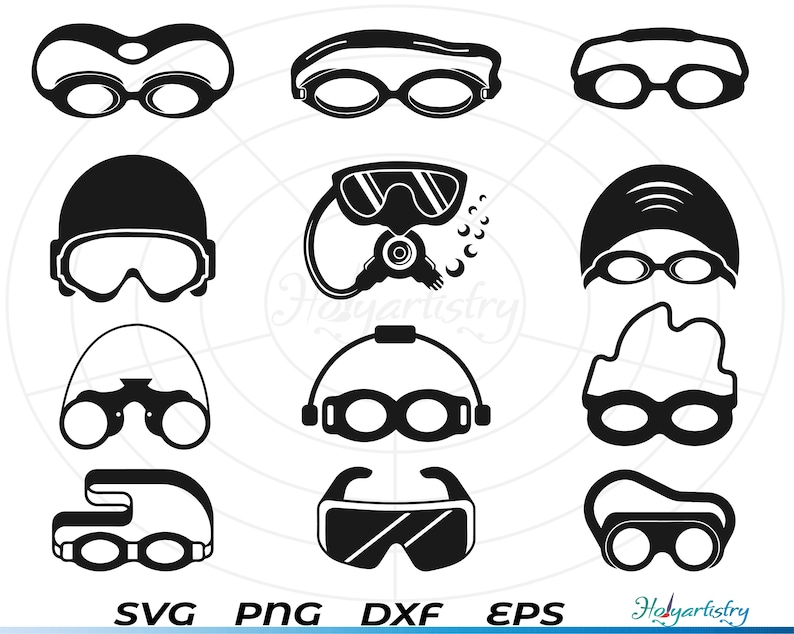 Swimming Goggles SVG, Swim Goggles Svg, Swimmer Svg, Goggles Svg ...