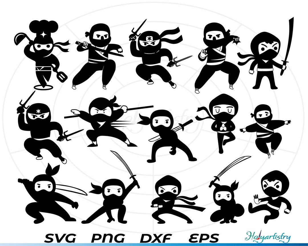 Ninja SVG Bundle, Ninja Cricut, Ninja Silhouette, Ninja Cut File, Ninja ...