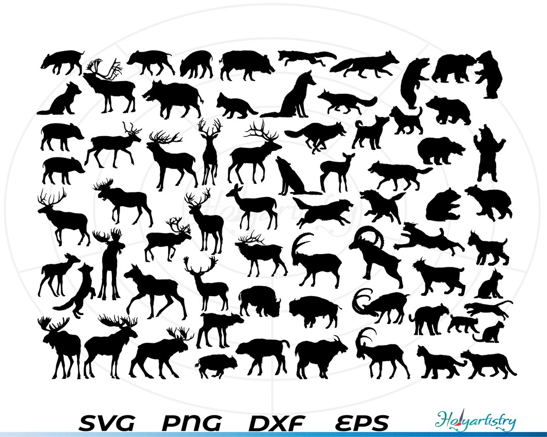 Wild Animal SVG, Forest Animals, Wild Animals Svg, Bears Svg, Deers Svg ...