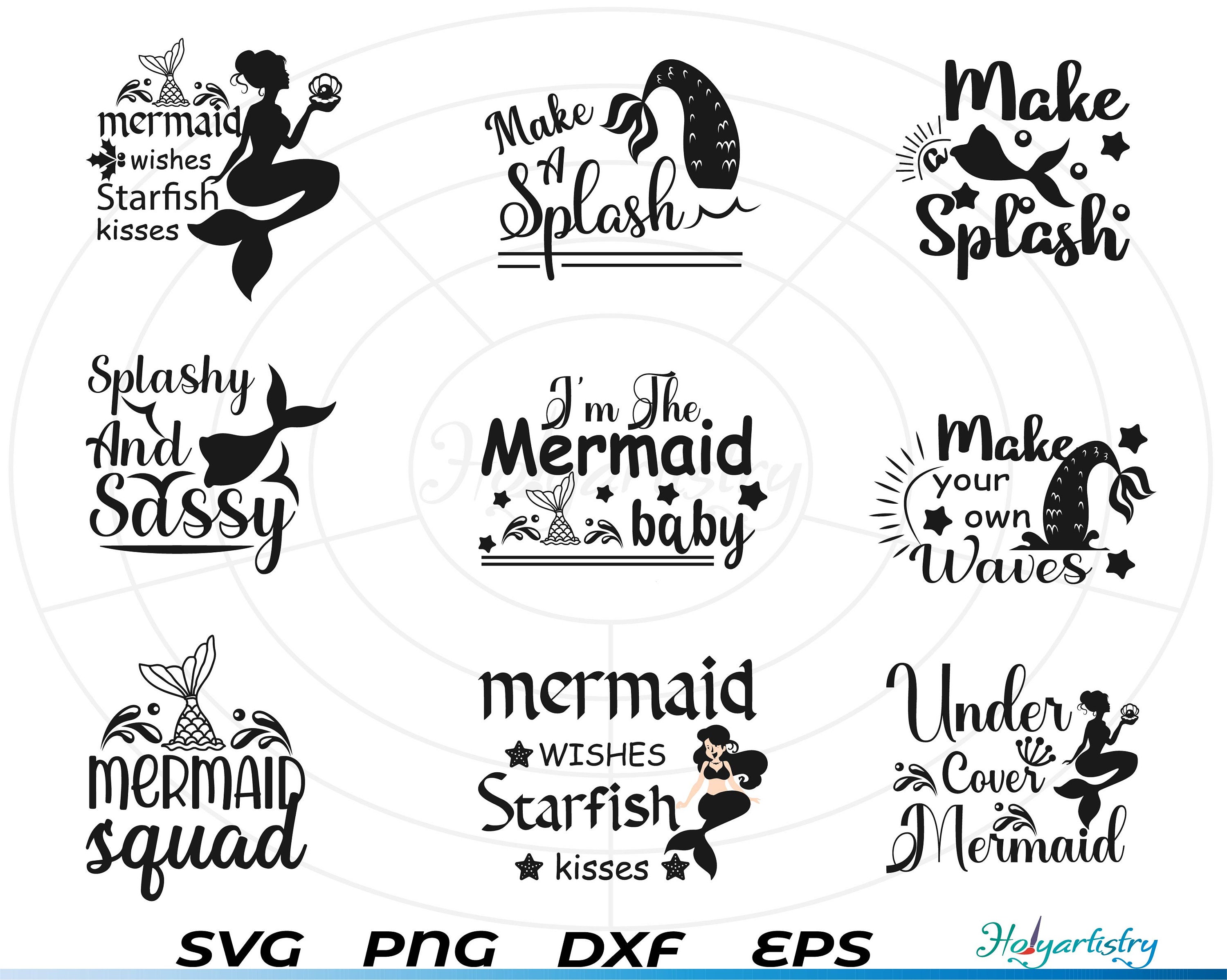 Mermaids Svg Bundle Mermaids Svg Mermaids Clipart Mermaids Cut Files
