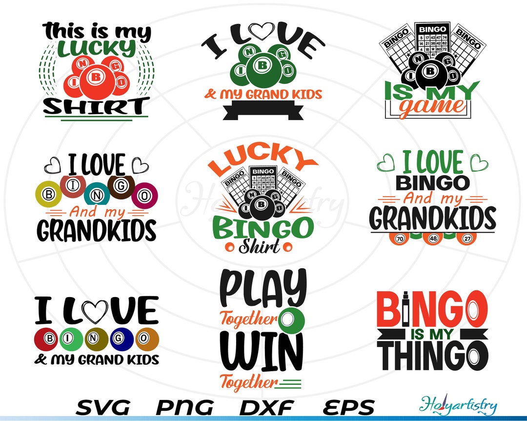 Bingo SVG, Bingo Cutting File for Cricut, Bingo Color Vector, Bingo ...