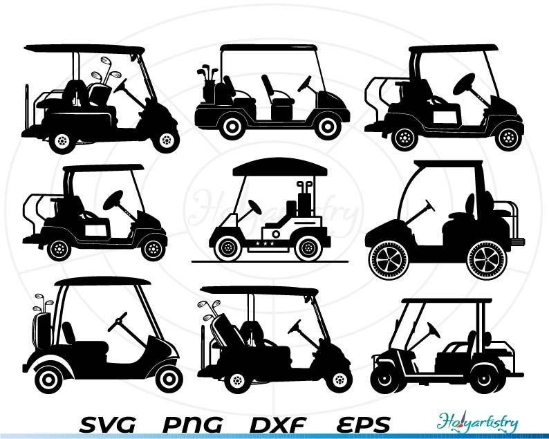 Golf Cart SVG, Golfer Clipart, Golf Svg File, Cut File, for Silhouette ...