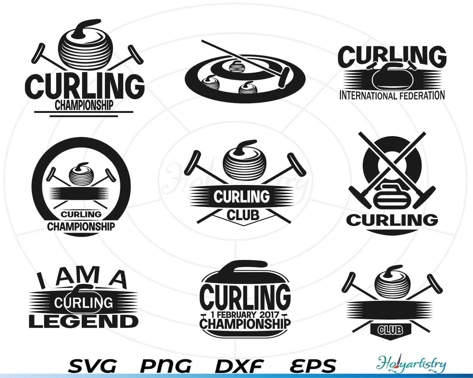 Curling Sport SVG, Curling Cutting File for Cricut, Curling Vector ...