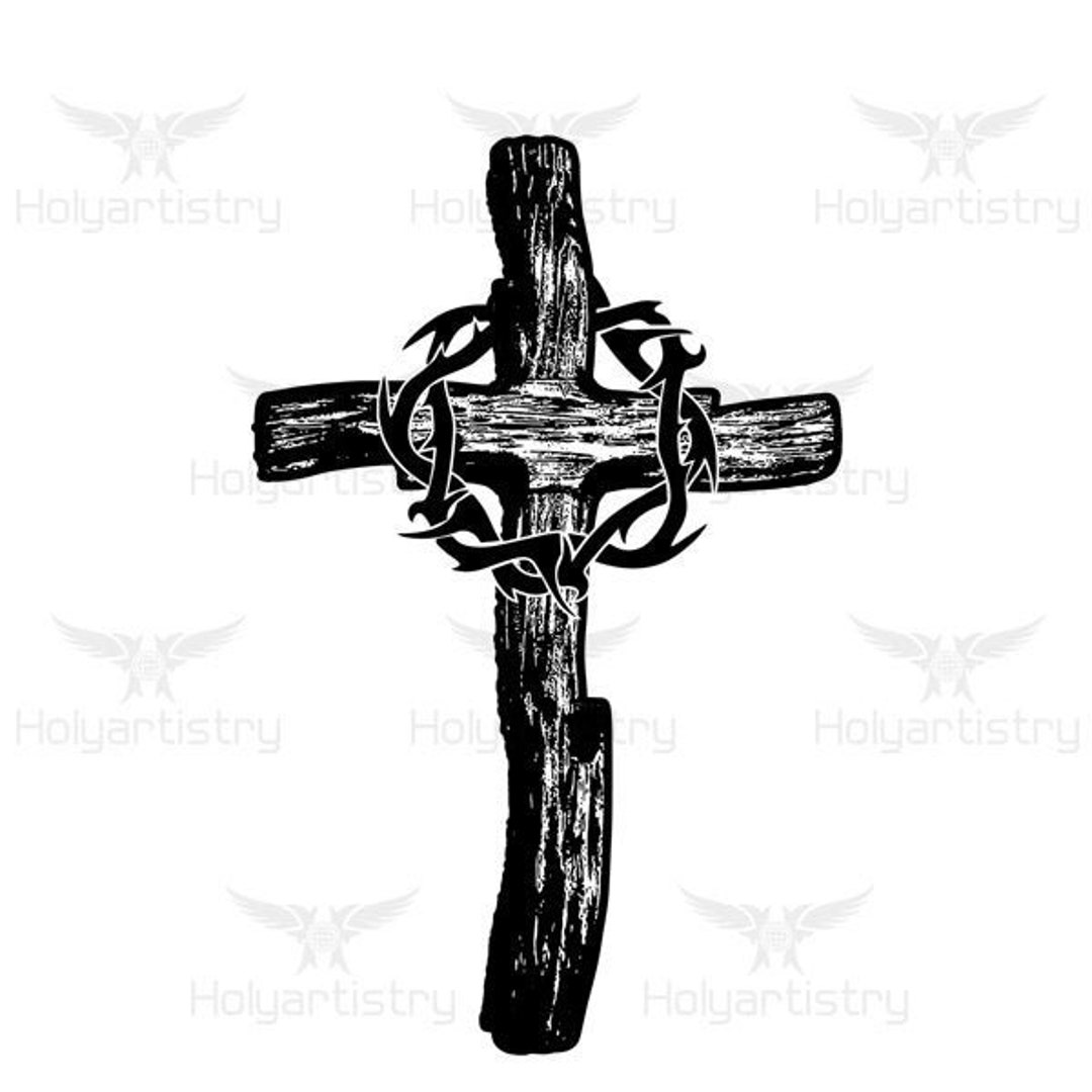 Crown and Cross SVG, Crown and Cross Cutting File for Cricut, Vector ...