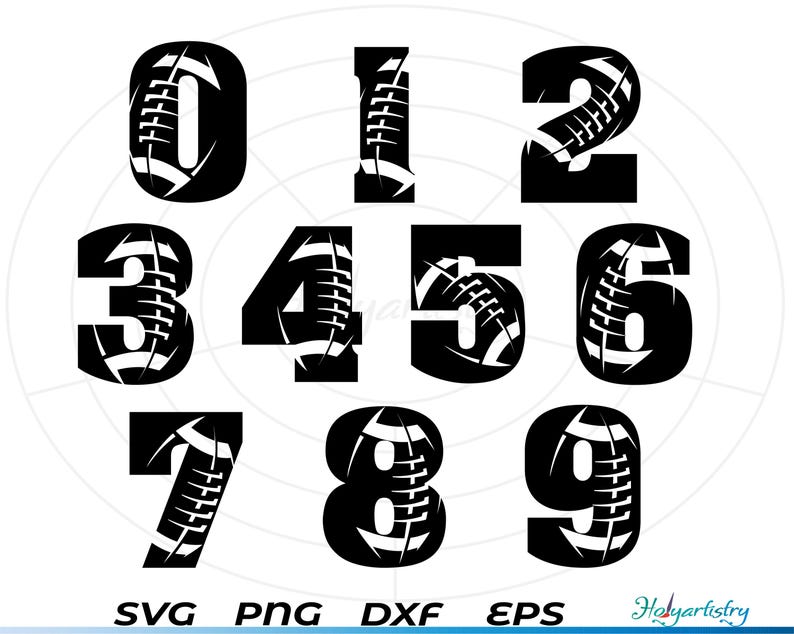 Jersey Number SVG, Sports Number Cutting File for Cricut, Vector ...