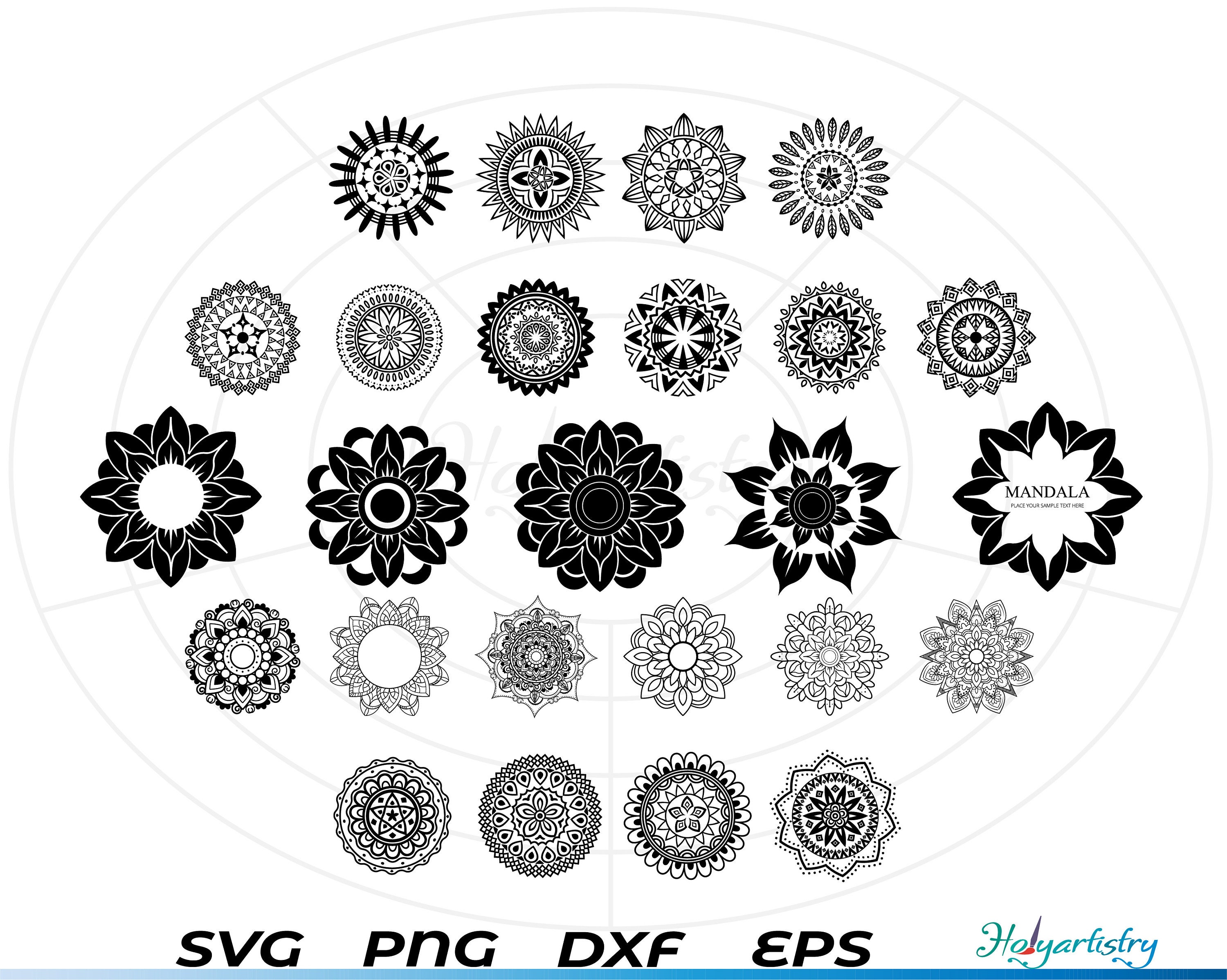 Mandala Svg Bundle, Mandala Svg, Zentangle Svg, Mandala Flower Svg ...