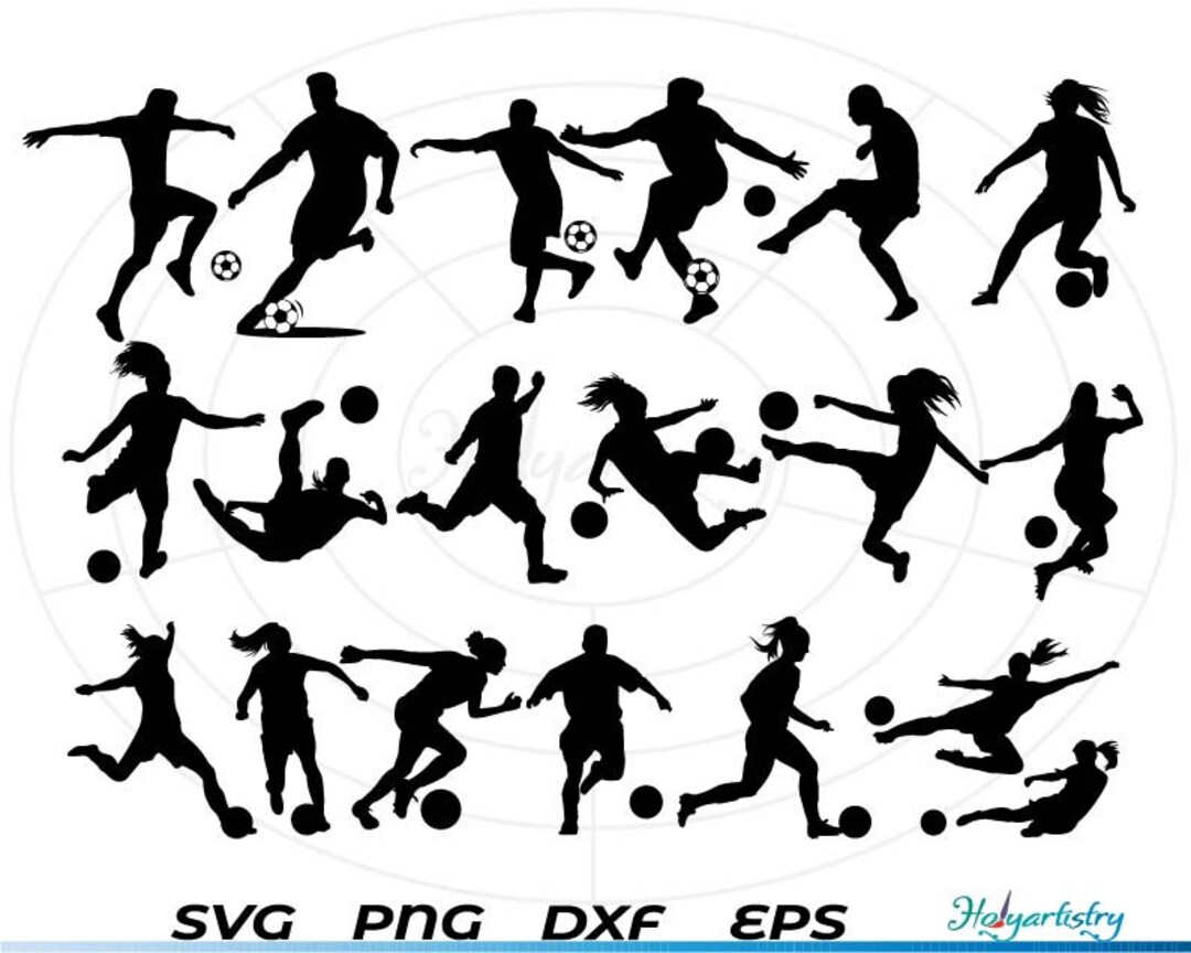 Soccer Player Svg Bundle, Soccer Player Svg, Soccer Svg, Football ...